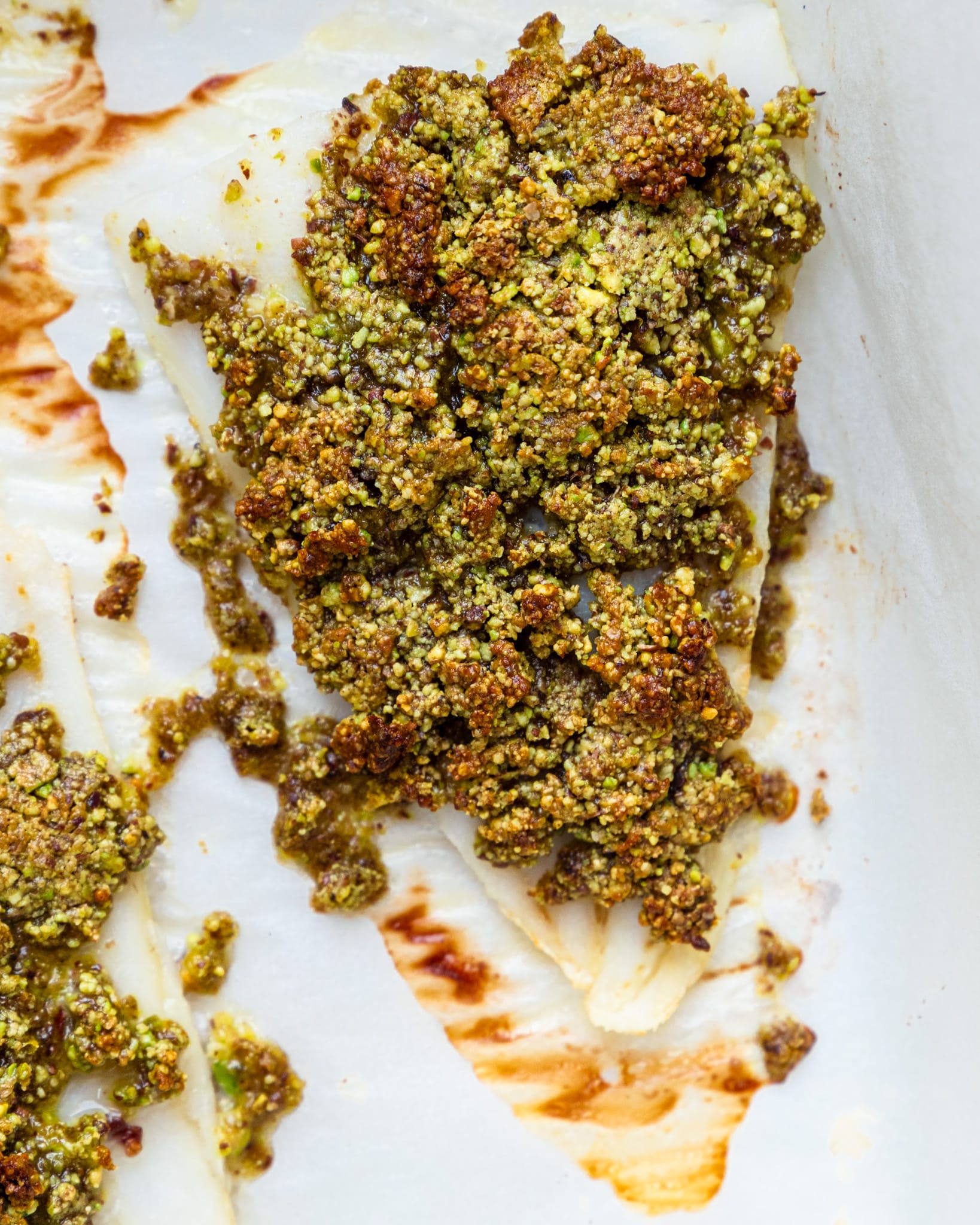 Witvis met pistachekorst - Em's Real Food